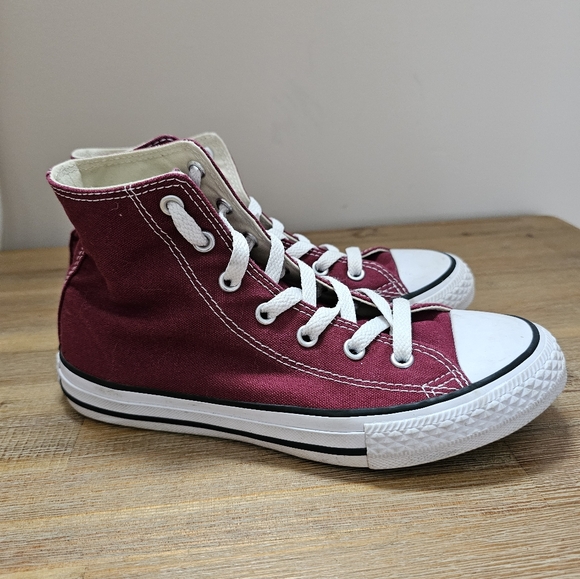 Converse | Shoes | Converse All Star Youth Maroon Hightop Sneakers ...